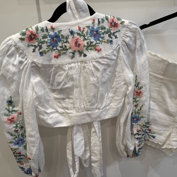 Zimmermann | Tops | Zimmermann White Set With Elegant Embroidered ...